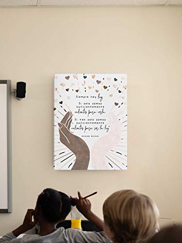 Spanish Language Diversity Art for Kids - Amanda Gorman Inauguration Speech in Spanish - Siempre hay luz - There is always light - UNFRAMED Poster 5x7" 8x10" 11x14" 16x20" 24x36"