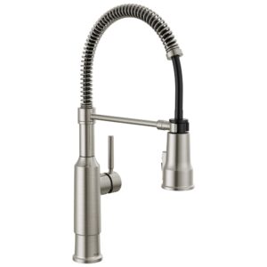 delta faucet theodora pull down kitchen faucet with pull down sprayer, commercial kitchen sink faucet, faucets for kitchen sink, magnetic docking spray head, spotshield stainless 18804z-sp-dst