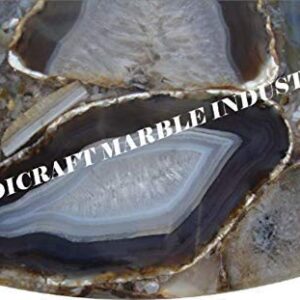 Latest Modern Furniture Agate Stone Table Top, Dark Agate Table Top, Grey Agate Table 36" x 36" Inch, Agate Stone, Agnidus Agate, How To Pronounce Agate