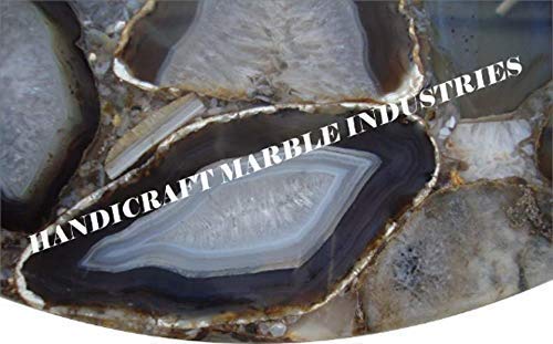 Latest Modern Furniture Agate Stone Table Top, Dark Agate Table Top, Grey Agate Table 36" x 36" Inch, Agate Stone, Agnidus Agate, How To Pronounce Agate