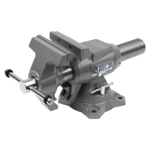 wilton 6-1/2" multi-purpose bench vise, 360° rotating head & base, 6" max opening (650p)