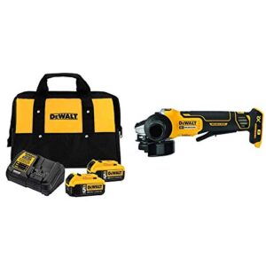 dewalt 20v max angle grinder tool (dcg413b) and battery charging kit (dcb205-2ck)