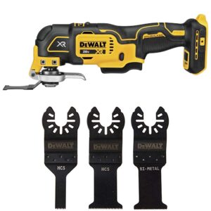 dewalt 20v max xr oscillating multi-tool bundle with blades (dcs356b + dwa4215)