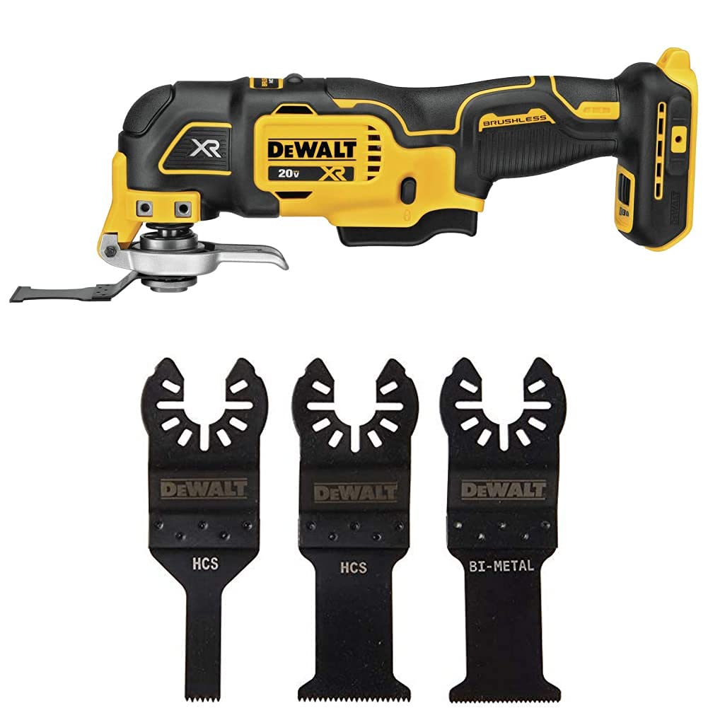 DEWALT 20V Max XR Oscillating Multi-Tool Bundle with Blades (DCS356B + DWA4215)