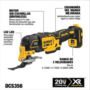 DEWALT 20V Max XR Oscillating Multi-Tool Bundle with Blades (DCS356B + DWA4215)