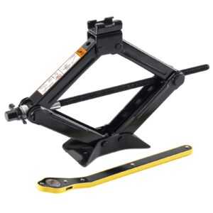 tenfun scissor jack 1.5 ton(3,307 lbs) car jack with the saving strength ratcheting handle