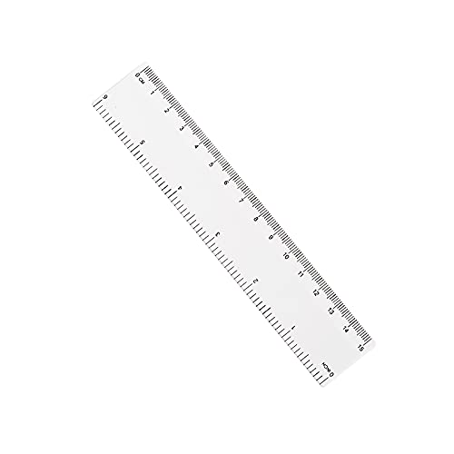 6 Pcs Clear Ruler ,6 inch Ruler, Plastic Ruler, Drafting Tools, Rulers for Kids, Measuring Tools, Ruler Set, Ruler inches and Centimeters, Transparent Ruler, Small Ruler