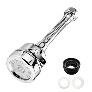 kitchen faucet aerator sink tap sprayer head, 3 molds adjustable faucet sprayer, 360° rotatable faucet extension tubes, booster, water saving and anti-splash