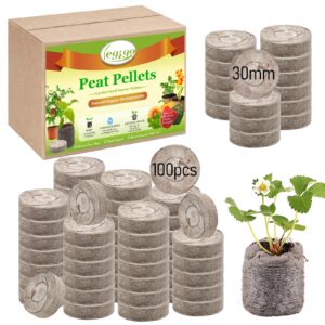 legigo 100 pcs 30mm seed starter peat pellets pods for seedlings- compressed seed starting pellets seed starter pods plugs soil peat pods for starting seeds, garden planting herb flower vegetables