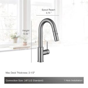 AguaStella AS1514XSS Stainless Steel Bar Sink with Glass Riner and AS59BN Brushed Nickel Pull Down Bar Faucet Combination