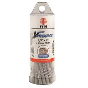 itm 1/4" x 4" v-groove bit (25/tube)