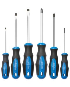 6pcs magnetic tip screwdriver set, 3 phillips and 3 flat, professional cushion grip | 6-piece hand tools set