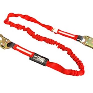 Palmer Safety L121133 6 FT Single Leg Safety Lanyard Internal Shock Absorber w/Dual Snap Hooks I OSHA/ANSI Compliant Restraint Lanyards I Ideal Use for Arborist, Roofer & Construction Workers