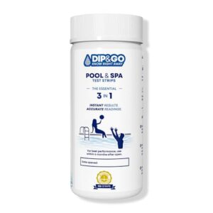 Pool and Spa Test Strips - 125 Strips 3 in 1 Pool Test Kit for pH, Total Chlorine, Total Alkalinity - Spa Test Strips for Hot Tub