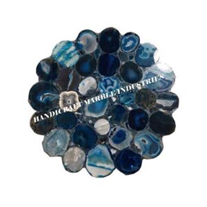 Natural Agate Table, Blue Lace Agate Stone Table 27 Inch, Flower Agate Meaning, Flower Agate Healing Properties, How To Pronounce Agate