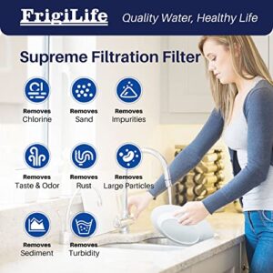 FrigiLife 5 Micron 10" x 2.5" String Wound Sediment Water Filter Cartridge for Well filter Universal Replacement with Any 10 inch RO Unit, WP-5, CFS110, Aqua-Pure AP110, WP-5, Culligan P5,(Pack of 4)