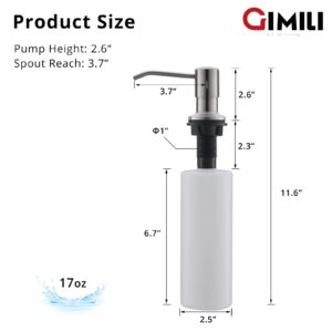 GIMILI Spring Kitchen Sink Faucet with Soap Dispenser Brushed Nickel