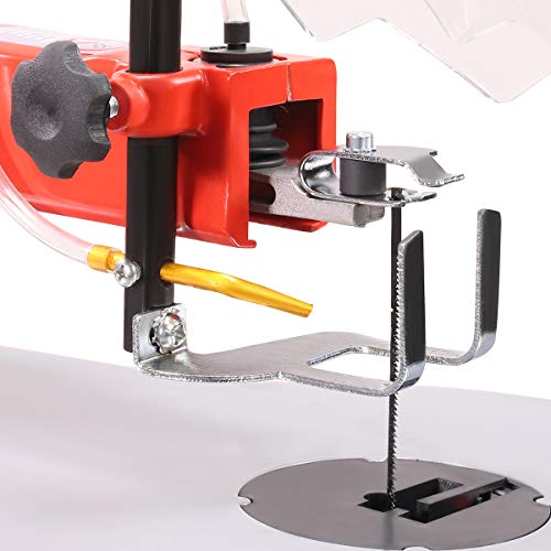 XtremepowerUS 16-inch Scroll Saw 400-1650 SPM Variable Speed Scroll Saw Machine,Red