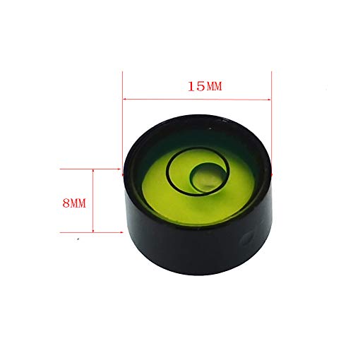 Mini Metal universal horizontal bubble water level level level level balance bubble level round 15x8mm (Black green）