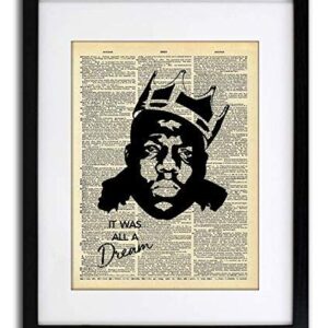 Notorious BIG - Notorious BIG Famous Quote Art - Authentic Upcycled Dictionary Art Print - Home or Office Decor (D330)