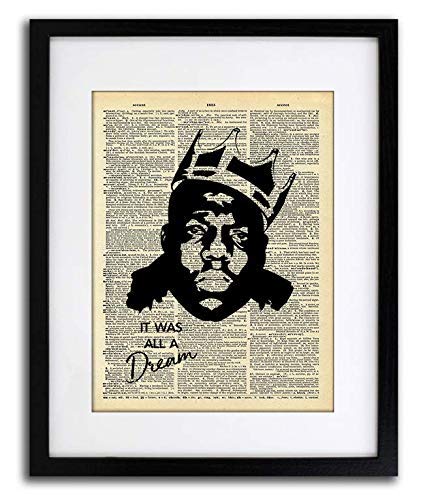 Notorious BIG - Notorious BIG Famous Quote Art - Authentic Upcycled Dictionary Art Print - Home or Office Decor (D330)