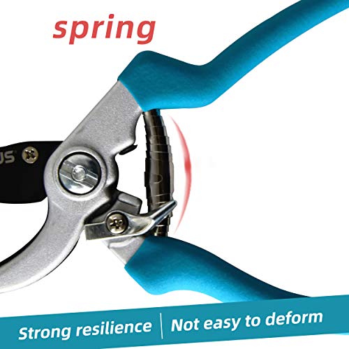 Garden Shears Pruner Secateurs & Pruning Scissors Flower Gardening Sharp Carbon Steel & Aluminum Alloy Hand Tools Florist Bonsai Cutters Plant Floral Snips - CYRUS