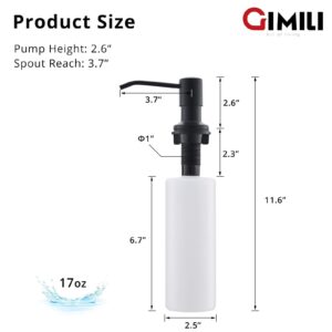 GIMILI Spring Kitchen Sink Faucet with Soap Dispenser Matte Black