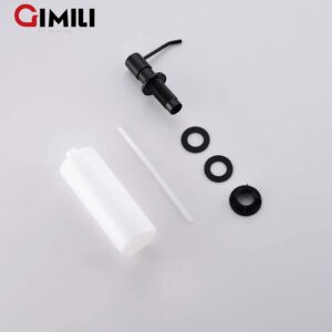 GIMILI Spring Kitchen Sink Faucet with Soap Dispenser Matte Black