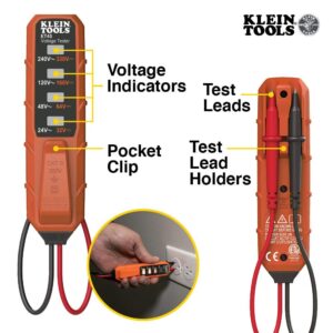 Klein Tools ET45VP Electrical Test Kit with GFCI Outlet Tester and AC/DC Voltage Tester