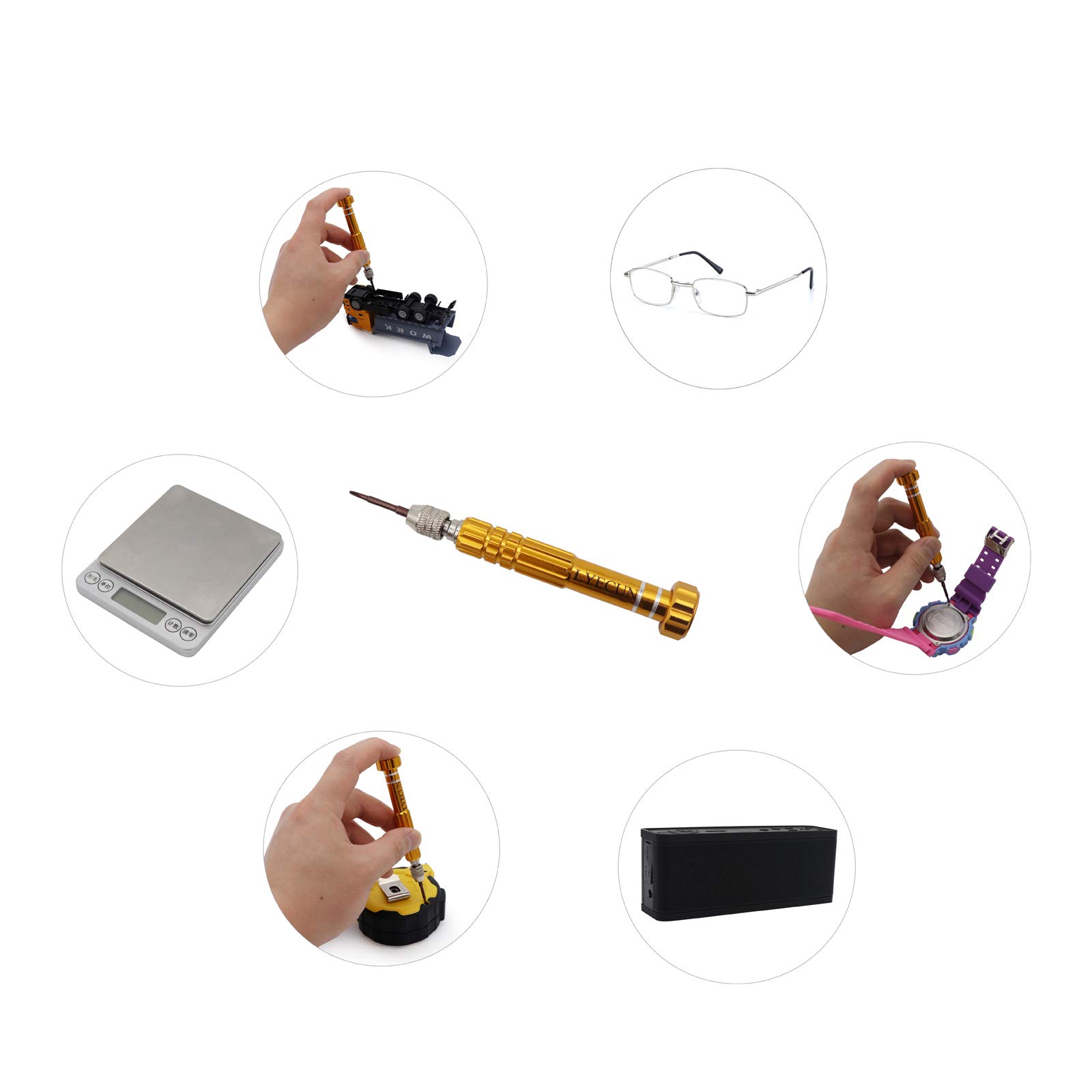 5-in-1 Multifunctional Screwdriver, Glasses Screwdriver, Optical Screwdriver, Mini Phillips Screwdriver for Electronics, Eyeglasses, Computer, Toy