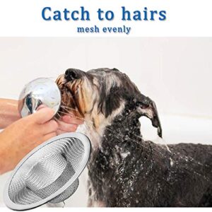 Shower Hair Drain Catcher, Stainless Steel Sink Strainer Hair Catcher Basket Filter Trap Fits Most Kitchen Sinks, Bathroom Sinks, Shower Tub Drains(2 Pack, 3.54inch)