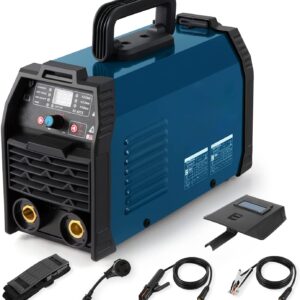 200A ARC Welding Machine, 110V/220V Dual Voltage Welder, IGBT Stick MMA Welder LED Display with Electrode Holder Work Clamp