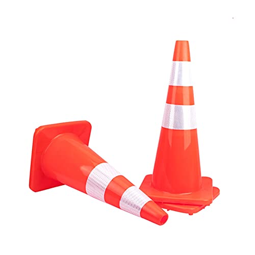 [ 12 Pack ] 28" Traffic Cones Plastic Road Cone PVC Safety Road Parking Cones Weighted Hazard Cones Construction Cones Orange Parking Barrier Safety Cones Field Marker Cones Traffic Cones (12)