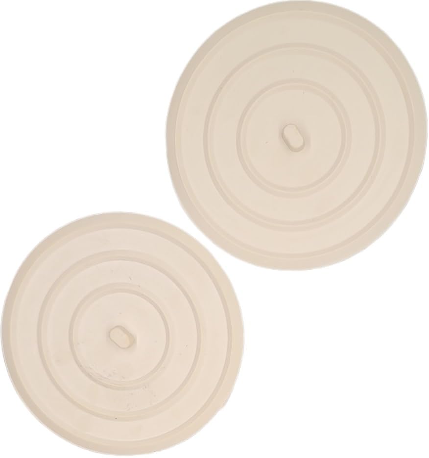 Handy Housewares Rubber Flat Suction Sink Stopper 2pc Set - Fits Most Standard Sink, Tub & Shower Drains (1 Set (2 Stoppers))