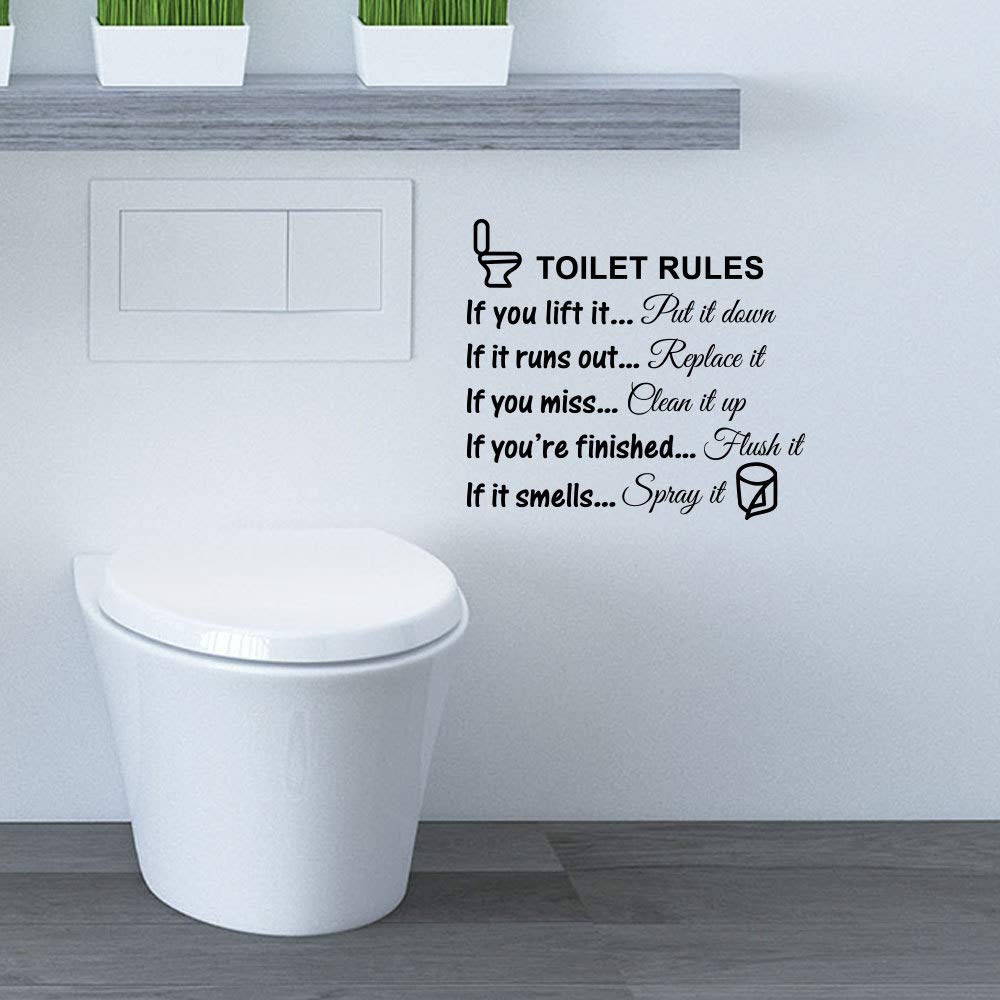 Jiuhong DIY Removable Funny Pictures Man's Woman's Washroom Toilet Bathroom WC Sign, Door Accessories Wall Sticker Home Decor for Kids Living Room Home Decoration