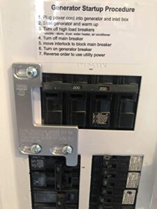 generator interlock kit compatible with siemens/murray/ite 150 amp or 200 amp service panel