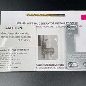 Generator Interlock Kit Compatible with Siemens/Murray/ITE 150 Amp or 200 Amp Service Panel