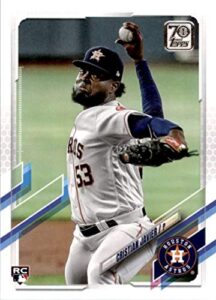 2021 topps series 1 baseball #183 cristian javier rc rookie houston astros official mlb trading card