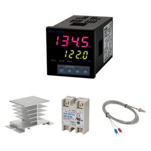 inkbird pid temperature controller kit, high voltage 100acv to 240acv, comes with ssr 40da solid state relay, k type thermocouple, and white heat sink