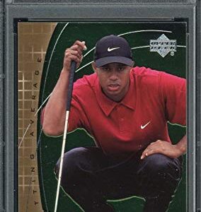 Tiger Woods 2001 Upper Deck Stat Leaders Golf Card #SL7 Graded PSA 9 MINT