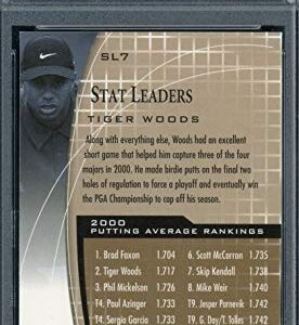 Tiger Woods 2001 Upper Deck Stat Leaders Golf Card #SL7 Graded PSA 9 MINT