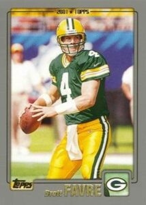 2001 topps football #44 brett favre green bay packers official nfl trading card from pack