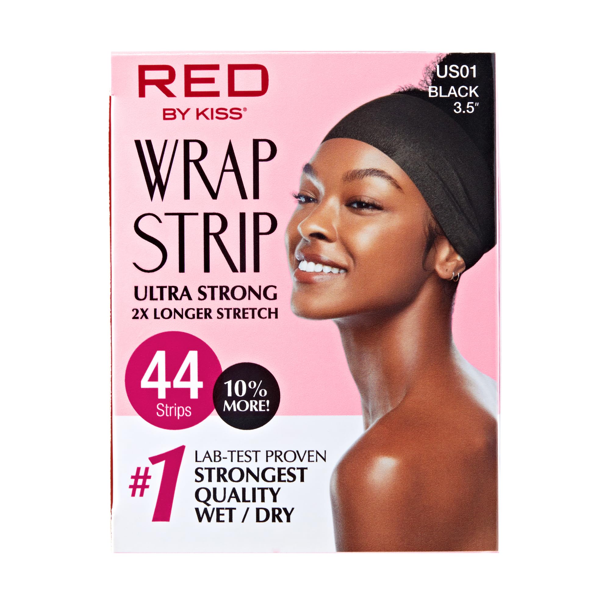 Red by Kiss Wrap Strip, Ultra Strong 2X Longer Stretch, Lab-Test Proven Strongest Quality for Wet/Dry