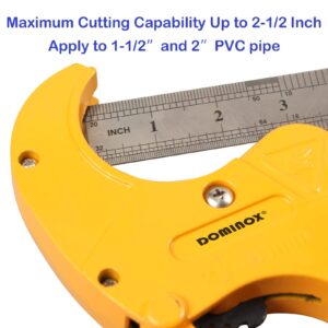 DOMINOX 2-1/2'' O.D. DM-317-64 Pipe Cutter, Professional Cutting PEX, PVC, and PPR Pipe, Etc, SK5 Blade and Aluminum Alloy Body, One-hand Rapid Cutting Tool for the Pipe