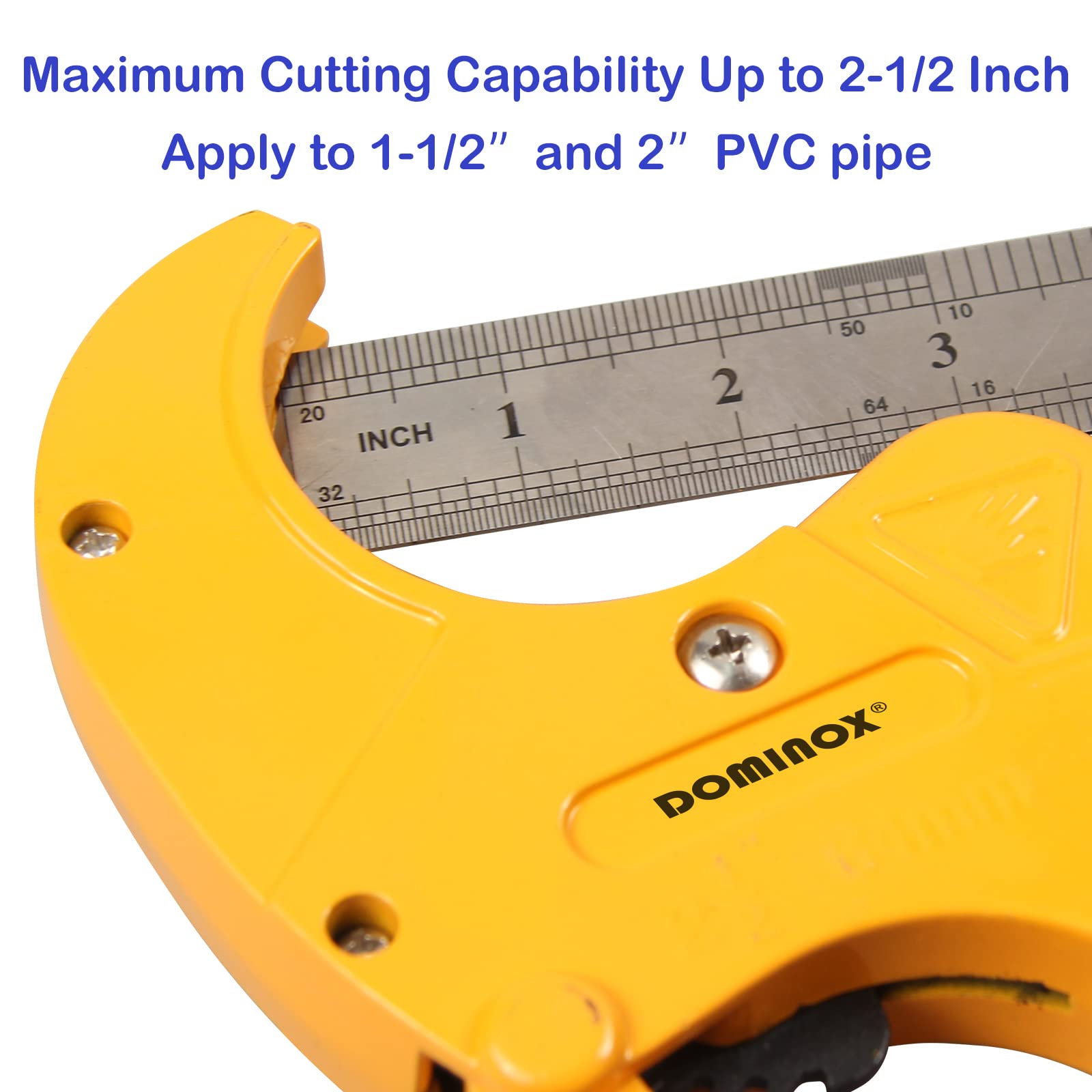 DOMINOX 2-1/2'' O.D. DM-317-64 Pipe Cutter, Professional Cutting PEX, PVC, and PPR Pipe, Etc, SK5 Blade and Aluminum Alloy Body, One-hand Rapid Cutting Tool for the Pipe