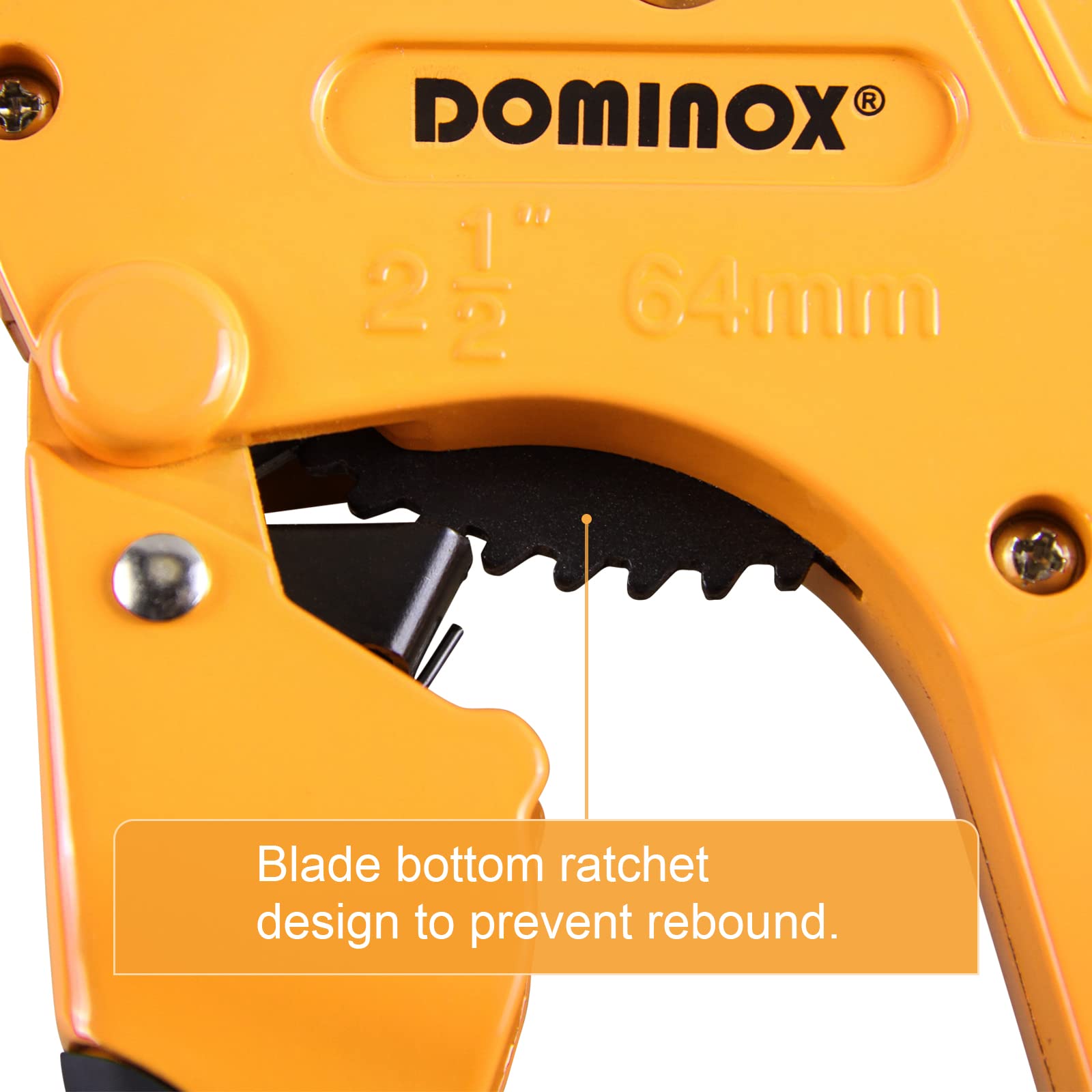 DOMINOX 2-1/2'' O.D. DM-317-64 Pipe Cutter, Professional Cutting PEX, PVC, and PPR Pipe, Etc, SK5 Blade and Aluminum Alloy Body, One-hand Rapid Cutting Tool for the Pipe