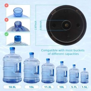 KUFUNG Water Dispenser for 5 Gallon Bottle - Rechargeable Water Pump for 5 Gal Jug, BPA-Free, Food Grade Silicone Hose, Stainless Steel Spout - 30-40 Days Battery Life, Easy One Switch Operation