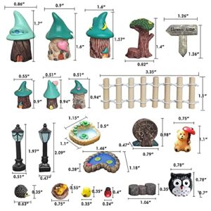 BEZALEL Mini Fairy Garden Accessories Outdoor - Miniature Fairy Garden Supplies Miniature Garden Accessories with Fairy Garden Animals, Houses, Decor for Garden Patio Micro Landscape Yard Bonsai