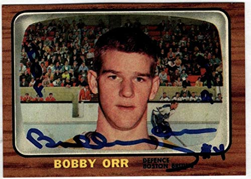 1966 O Pee Chee #35 Bobby Orr ROOKIE REPRINT Facsimile Auto - Hockey Card