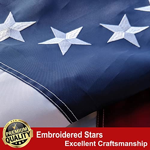 Embroidered Betsy Ross American US Flag 3x5 Outdoor Made In USA- 13 Stars Colonies Primitive USA Stitched Flags Embroidered Stars Sewn Stripes Heavy Duty Banner